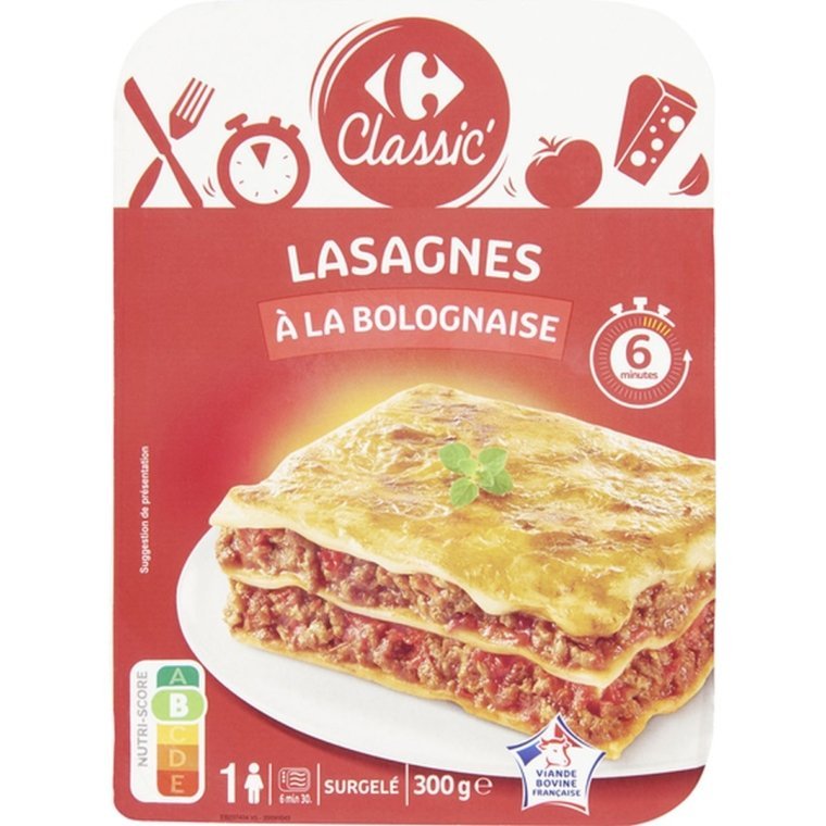 CRF LASAGNA BOLOGNAISE 300G - Carrefour